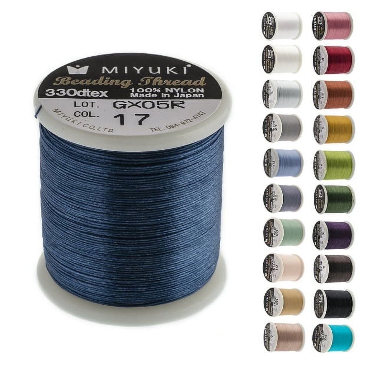 Miyuki Fine Seed String Cord, Dark Blue Nylon Beading Thread B (50m ...