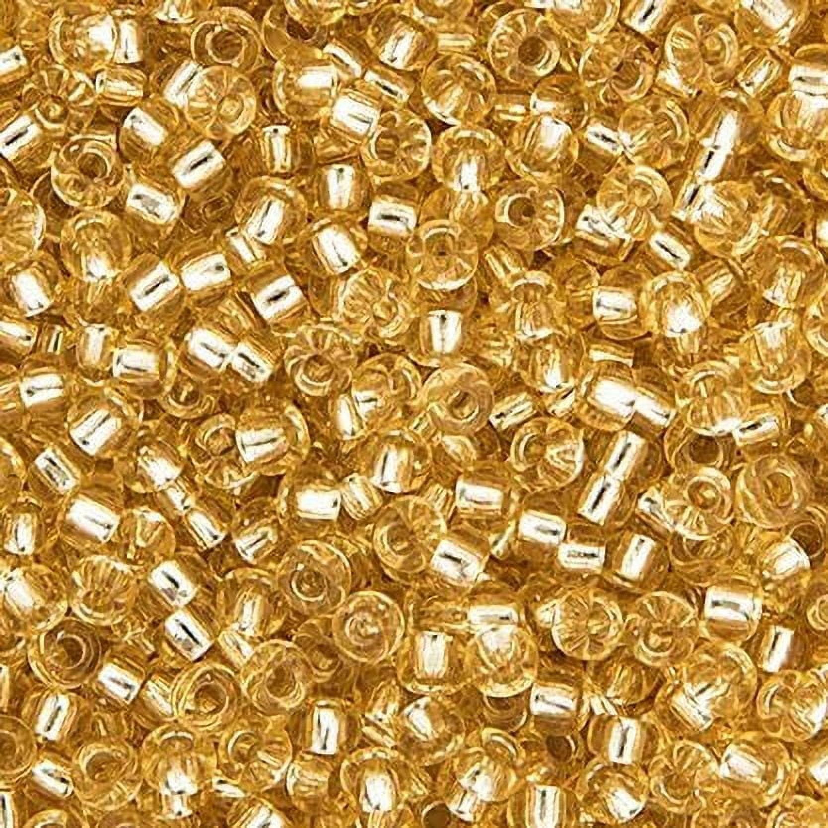 Miyuki Seed Bead 11/0 APX.22g - Lt.Gold Silver Lined Japanese Glass ...