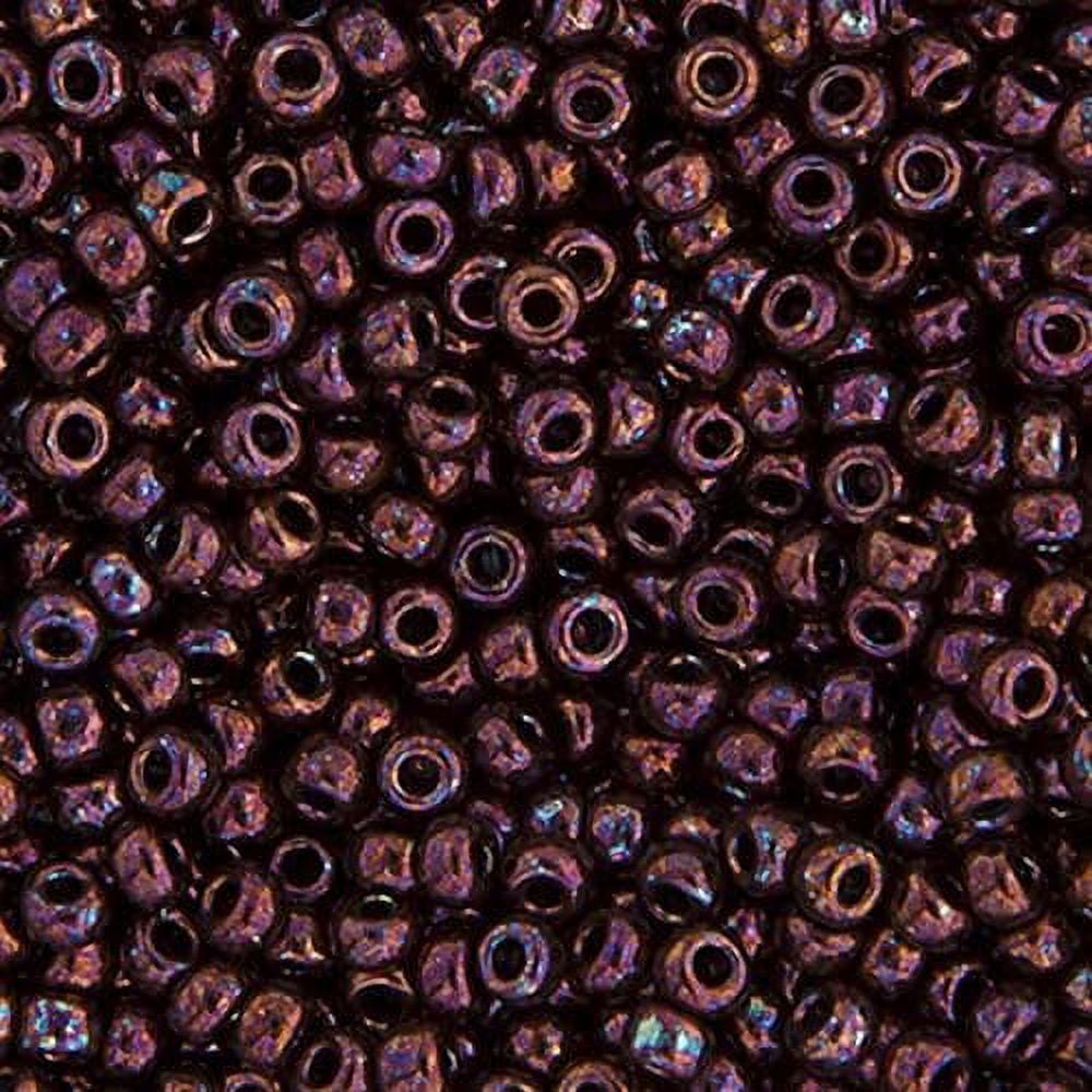 Miyuki Seed Bead 11/0 APX.22g - Raspberry Opaque Metallic Japanese ...