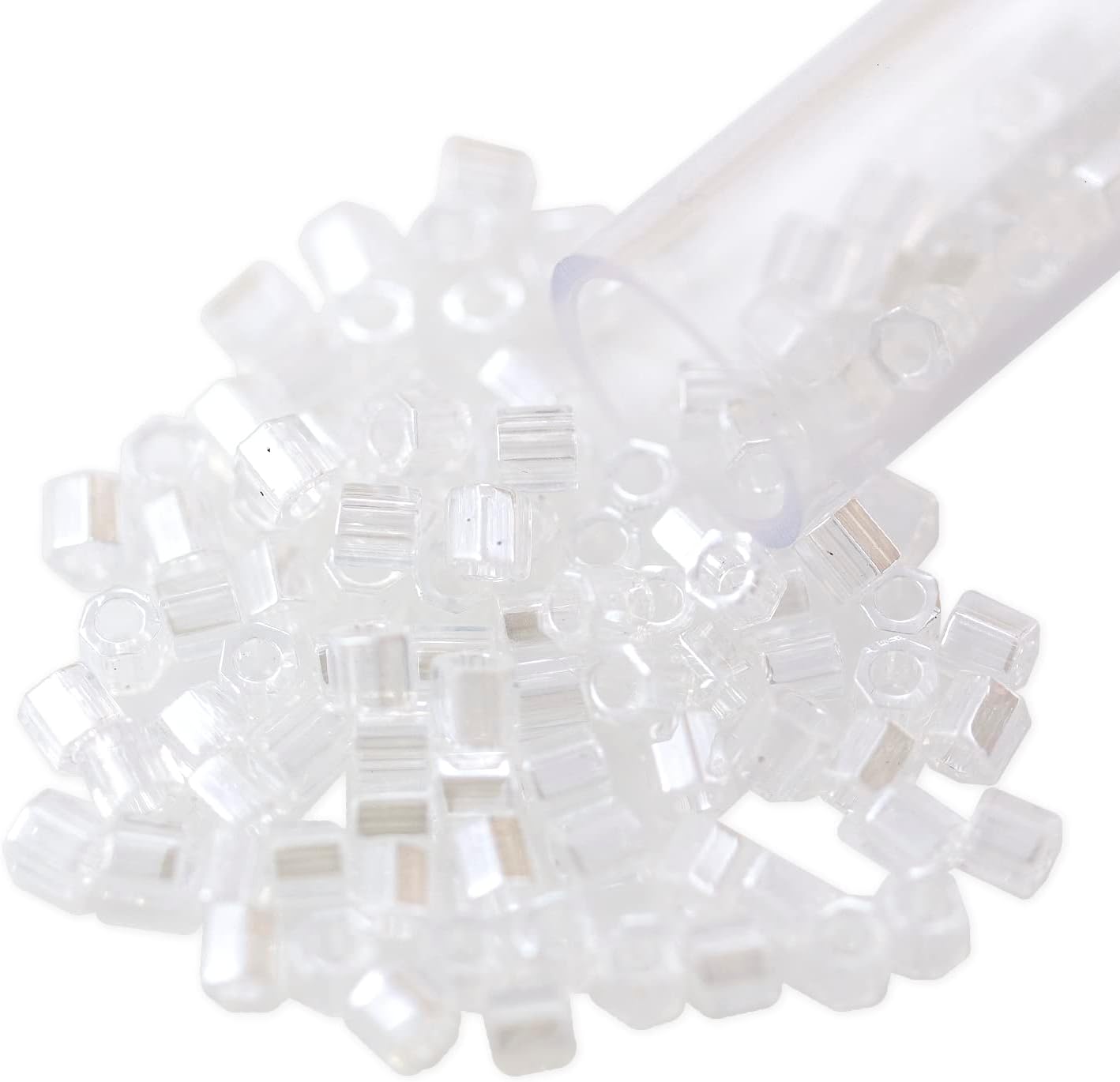 Miyuki Seed Bead Hex Cut 8/0 Crystal Luster (36 Grams) - Walmart.com