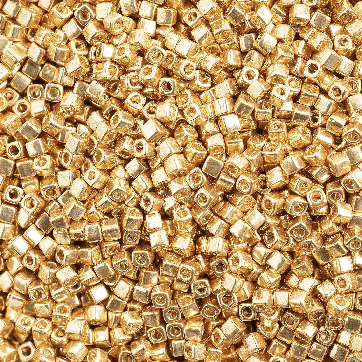 Miyuki Square/Cube Beads 1.8mm Fire Galvanized 250 Gram Bulk Bag ...