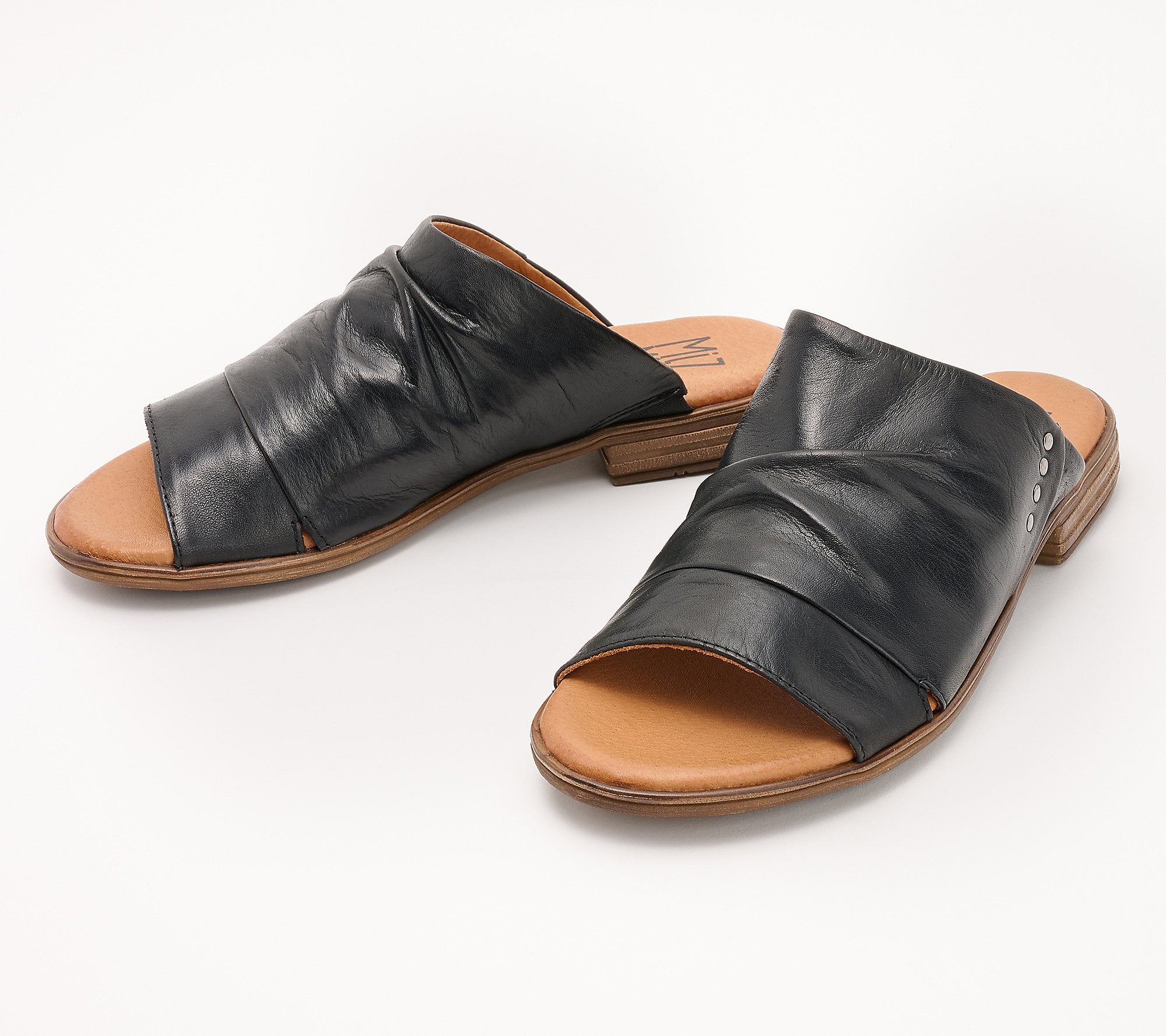 Miz Mooz Leather Wide Width Slide Sandals - Walmart.com