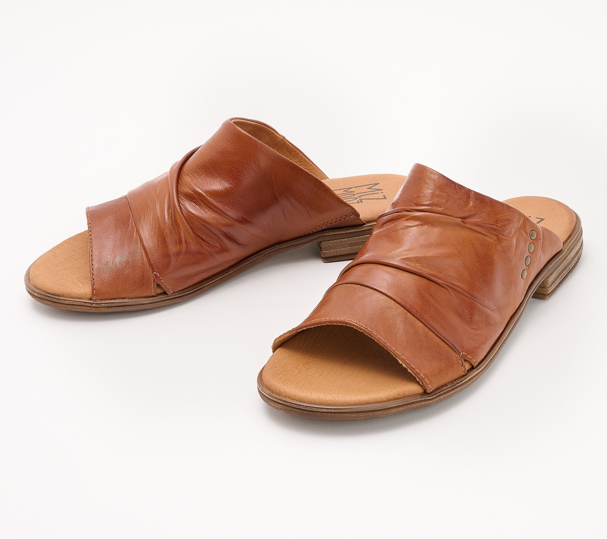 Miz Mooz Leather Wide Width Slide Sandals - Walmart.com