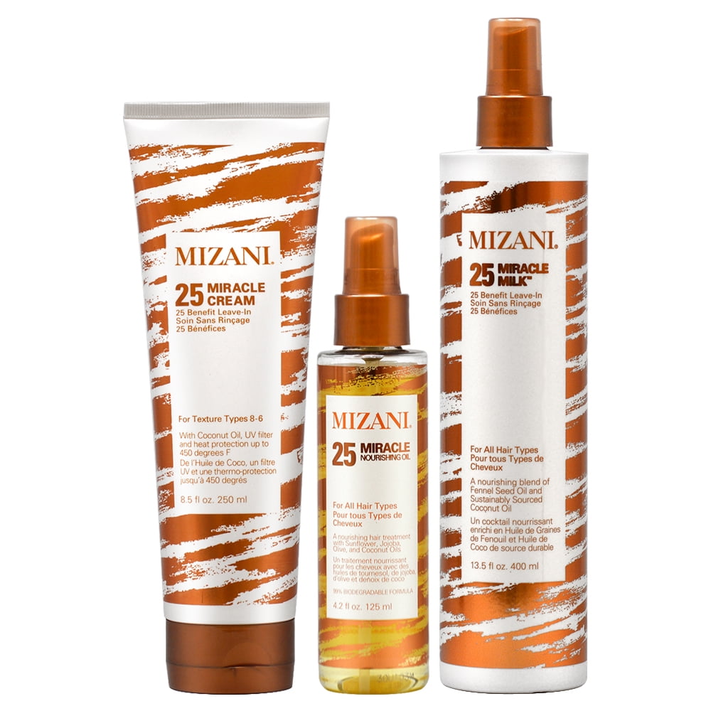 Mizani 25 Miracle Moisture Replenish Conditioner Set - Leave-in Cream 8 ...
