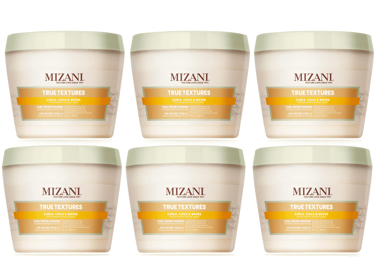MIZANI True Textures Curl Define Pudding, 8 oz, 250 ml, Pack of 6 ...