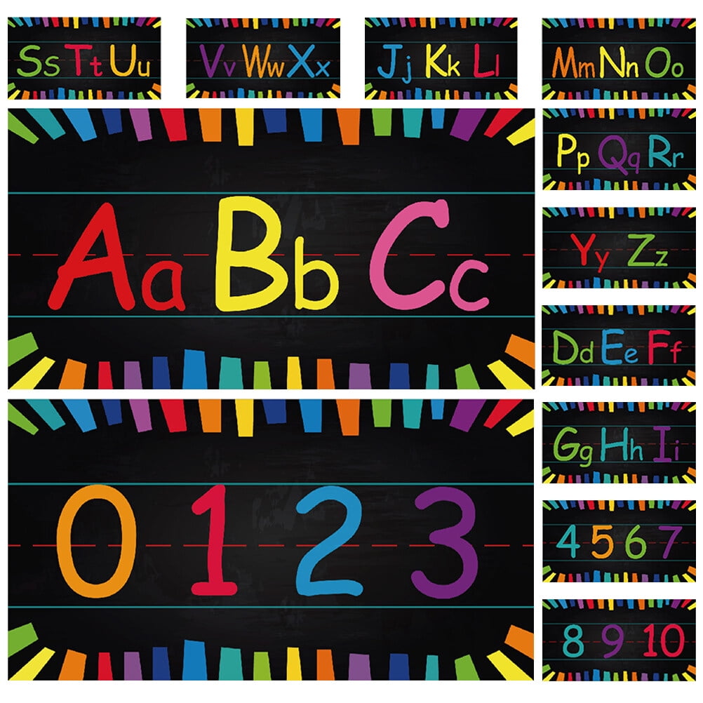 Mizh 1 Set of Educational Alphabet Decal Decorative Numbers Poster ...