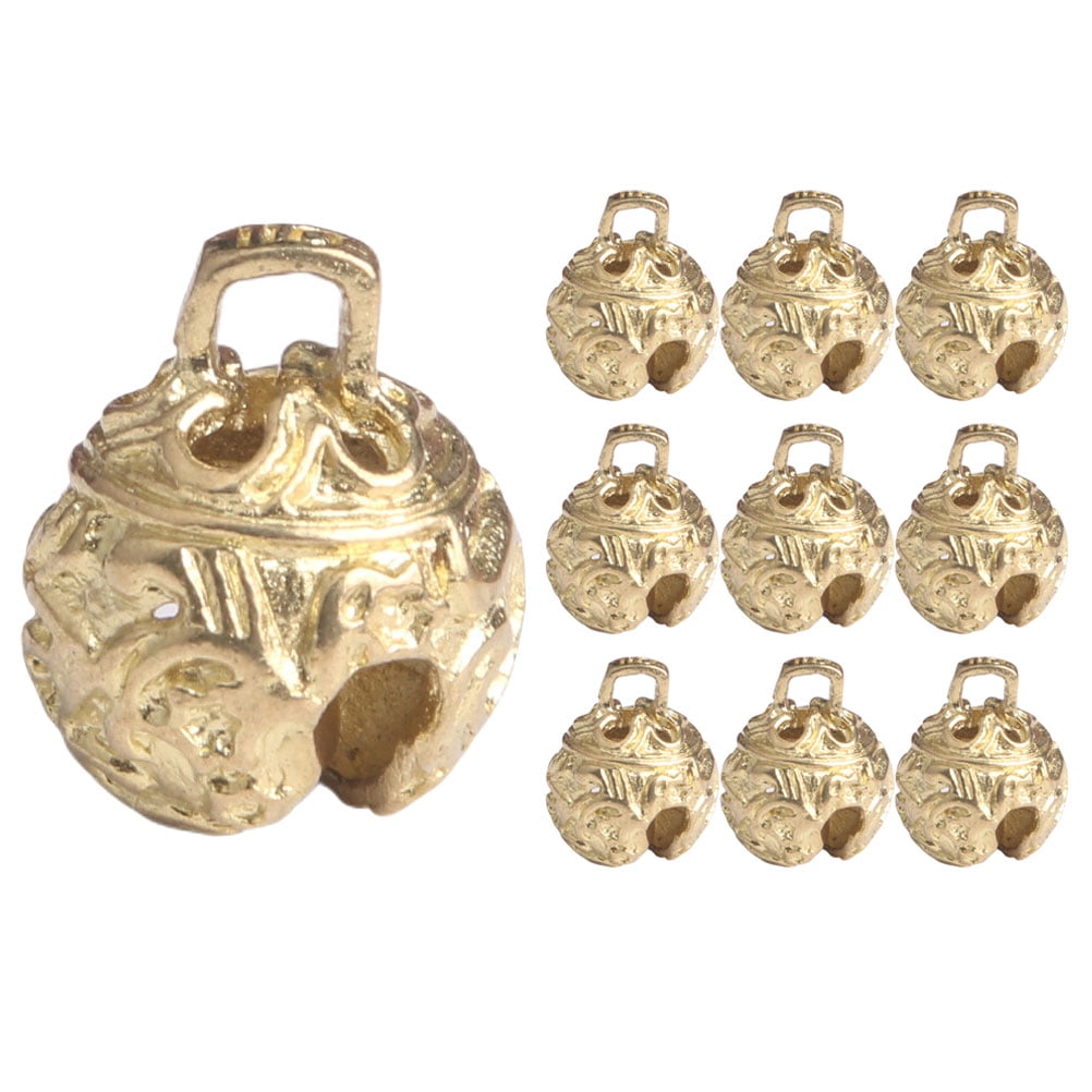 Mizh 10Pcs Vintage Bells for Crafts Mini Hanging Bells Christmas Bells ...