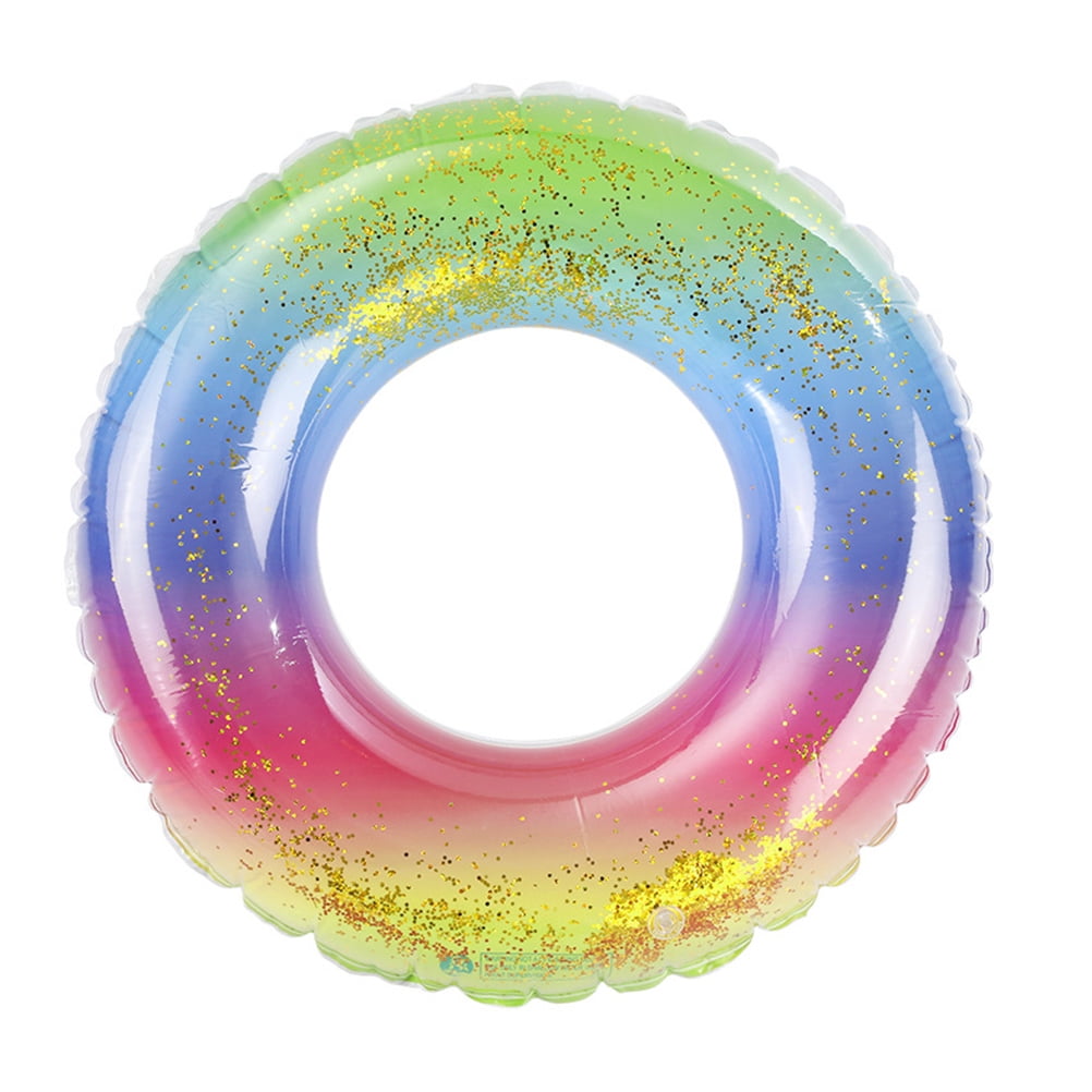 Mizh 1pc Summer Rainbow Swimming Ring Pool River Beach PVC Inflatable ...