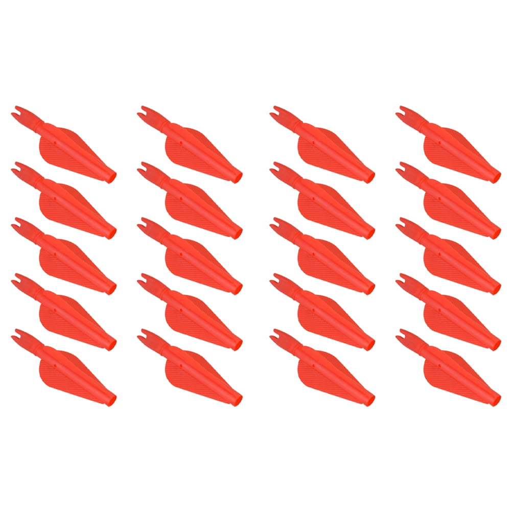 Mizh 20 Pcs Training Integrated Arrow Feathers Plastic Archery Arrow ...