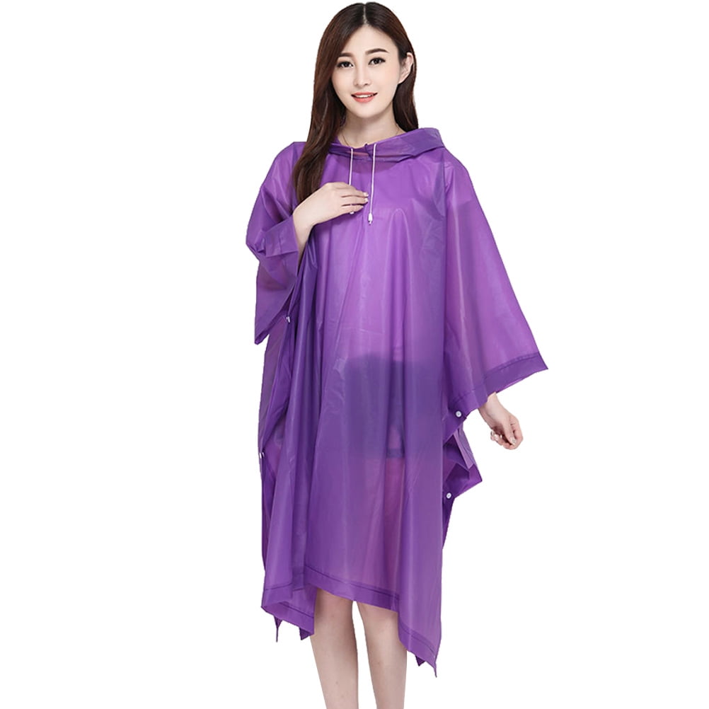 Mizh 2pcs Adults Rain Poncho Waterproof Raincoat with Hoods for Outdoor ...