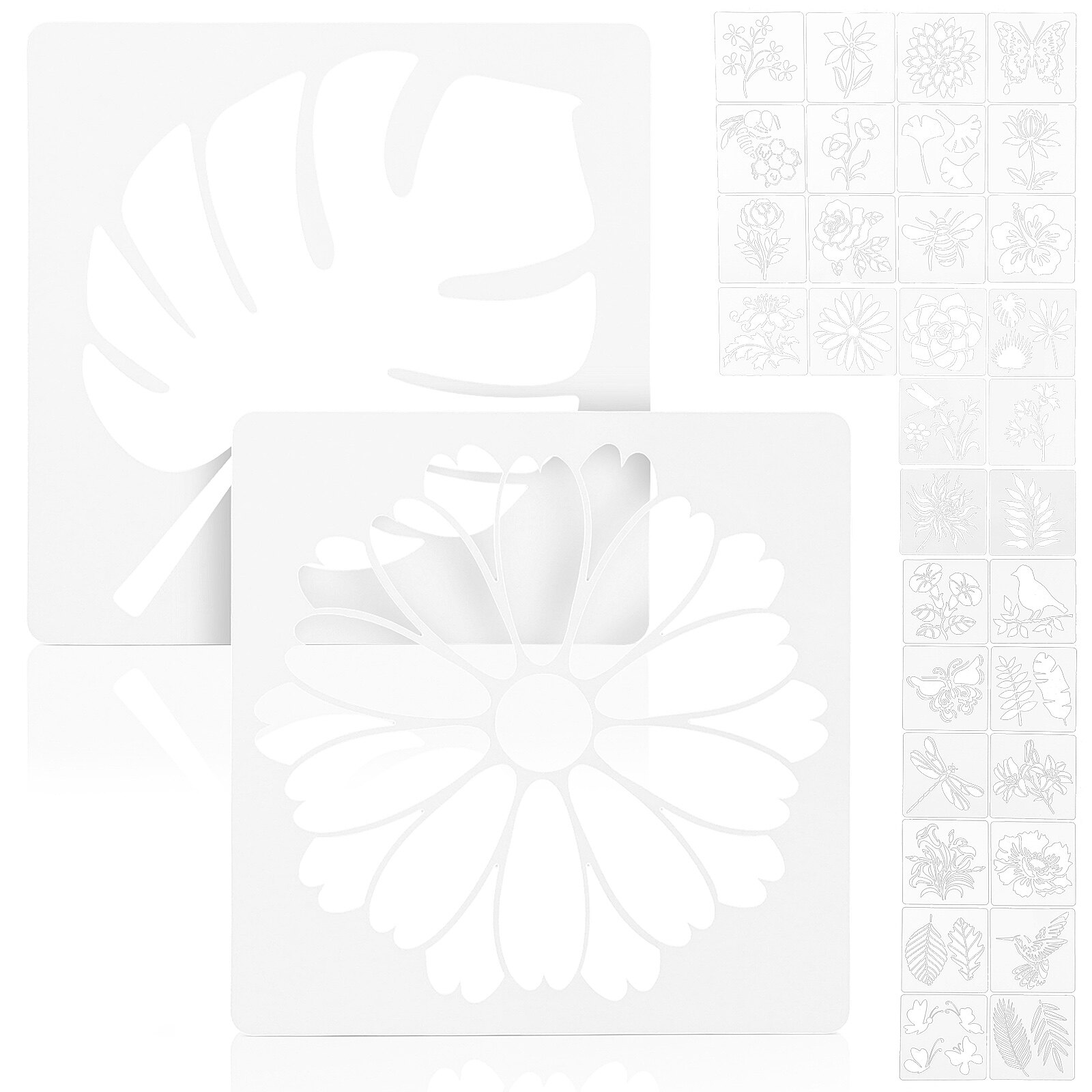 SUNRI Sunflower Bee Self-Adhesive Silk Screen Printing Stencil Mesh ...