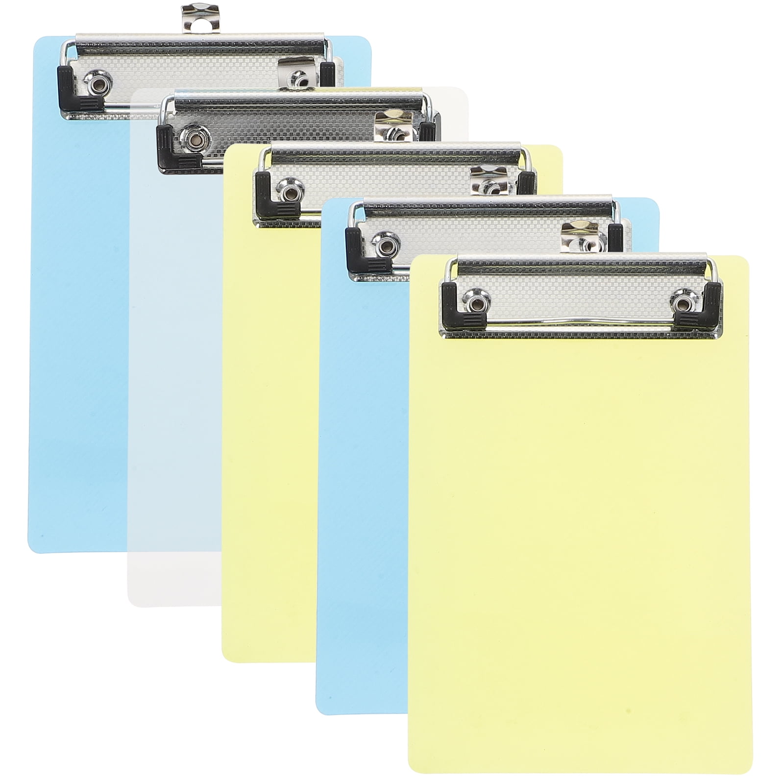 Mizh 5 Pack Mini Transparent Clipboard Tiny A6 Clip Boards Colourful ...