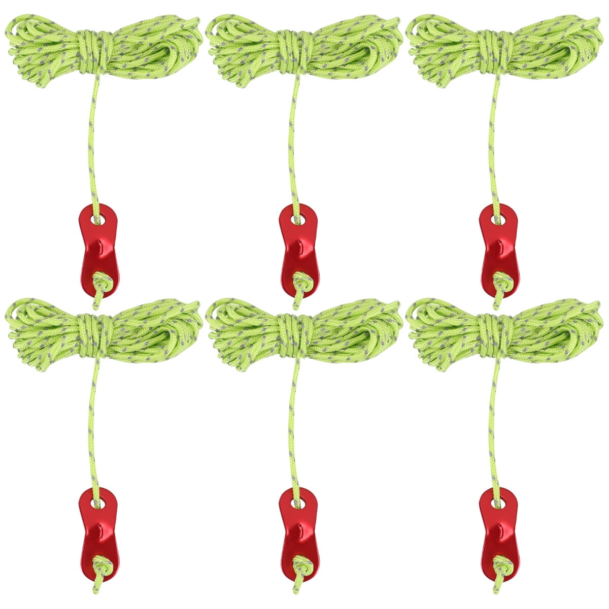 Mizh 6pcs 4 Meter Guyline Tent Rope Reflective Rope Tent Cord with 2 ...