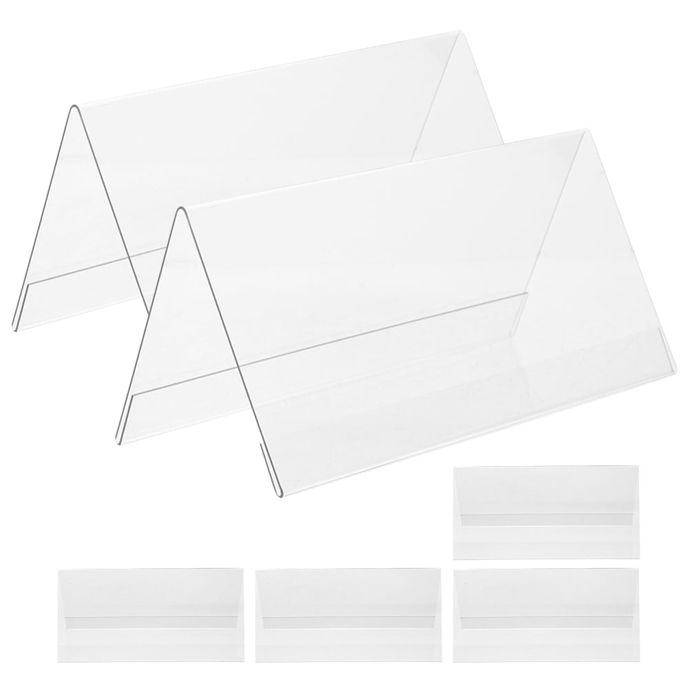 Mizh 6pcs Transparent Acrylic Display Stand Office Use Conference Name ...