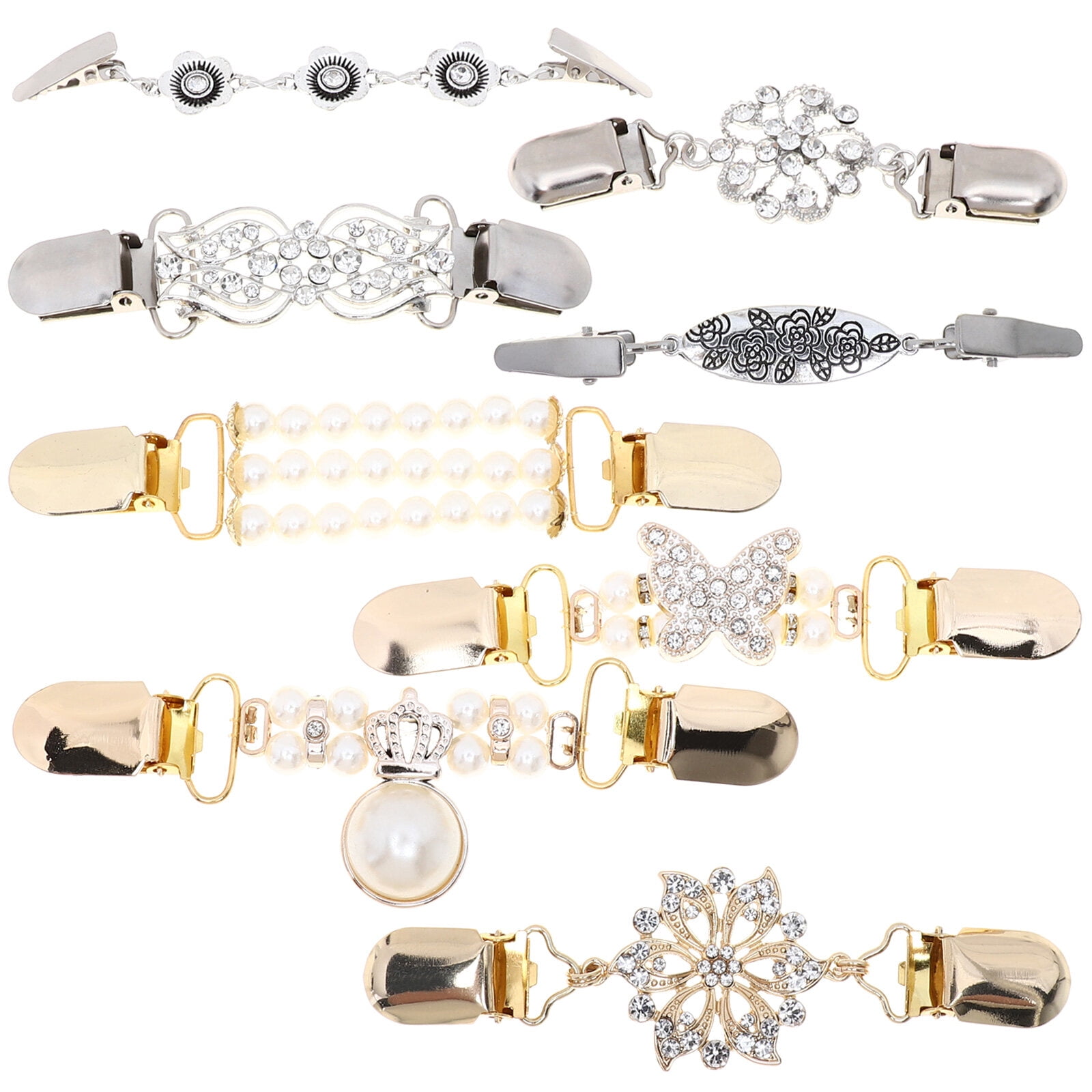 Mizh 8pcs Vintage Style Sweater Shawl Clips Fashion Shirt Clips ...