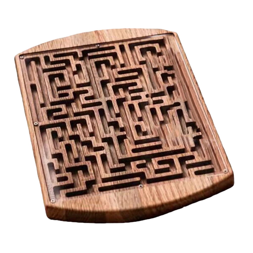 Mizh Rolling Beads Maze 3D Wooden Maze Toy Maze Balance Board Early ...