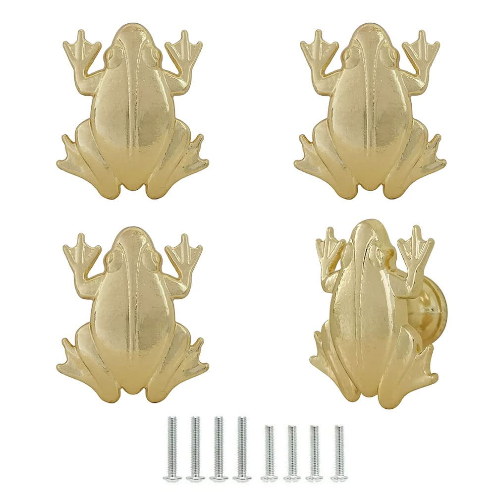Mizhang Frog Cabinet Knobs, Decorative Metal Frog Shaped Single Hole ...