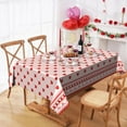 Mizhona Valentine Rectangle Tablecloth Hearts Dining Table Cloth ...