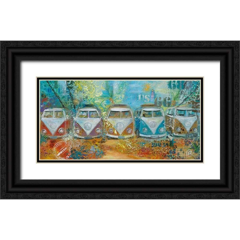 Mizo 14x9 Black Ornate Wood Framed with Double Matting Museum Art Print ...