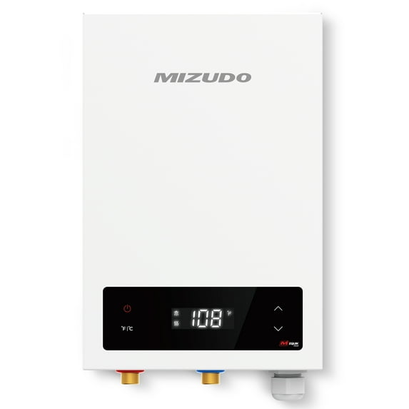 Mizudo EQUIK Classic 8 kW 1.7 GPM 240-Volt Touch Screen Residential Tankless Electric Instant ...