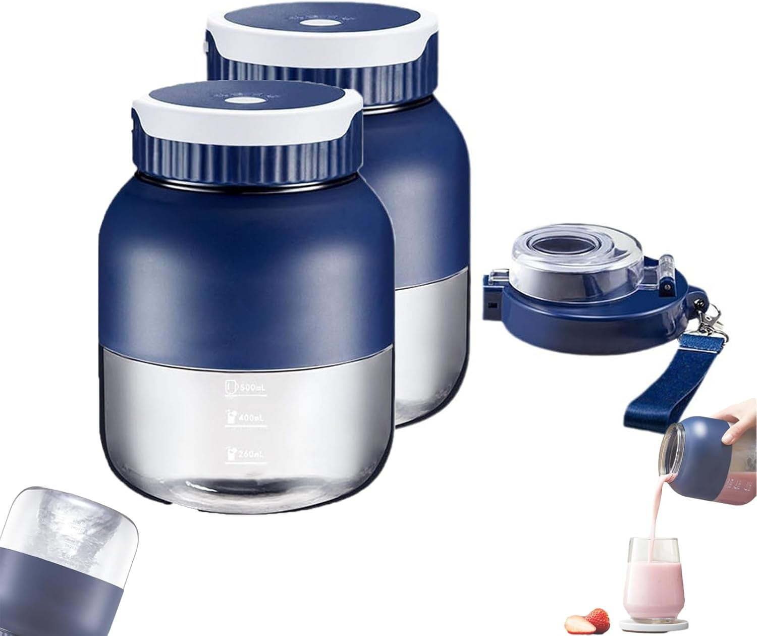 Mizuka Mini Blender, 500ml Mizuka Hand Blender — Directly Squeezed ...