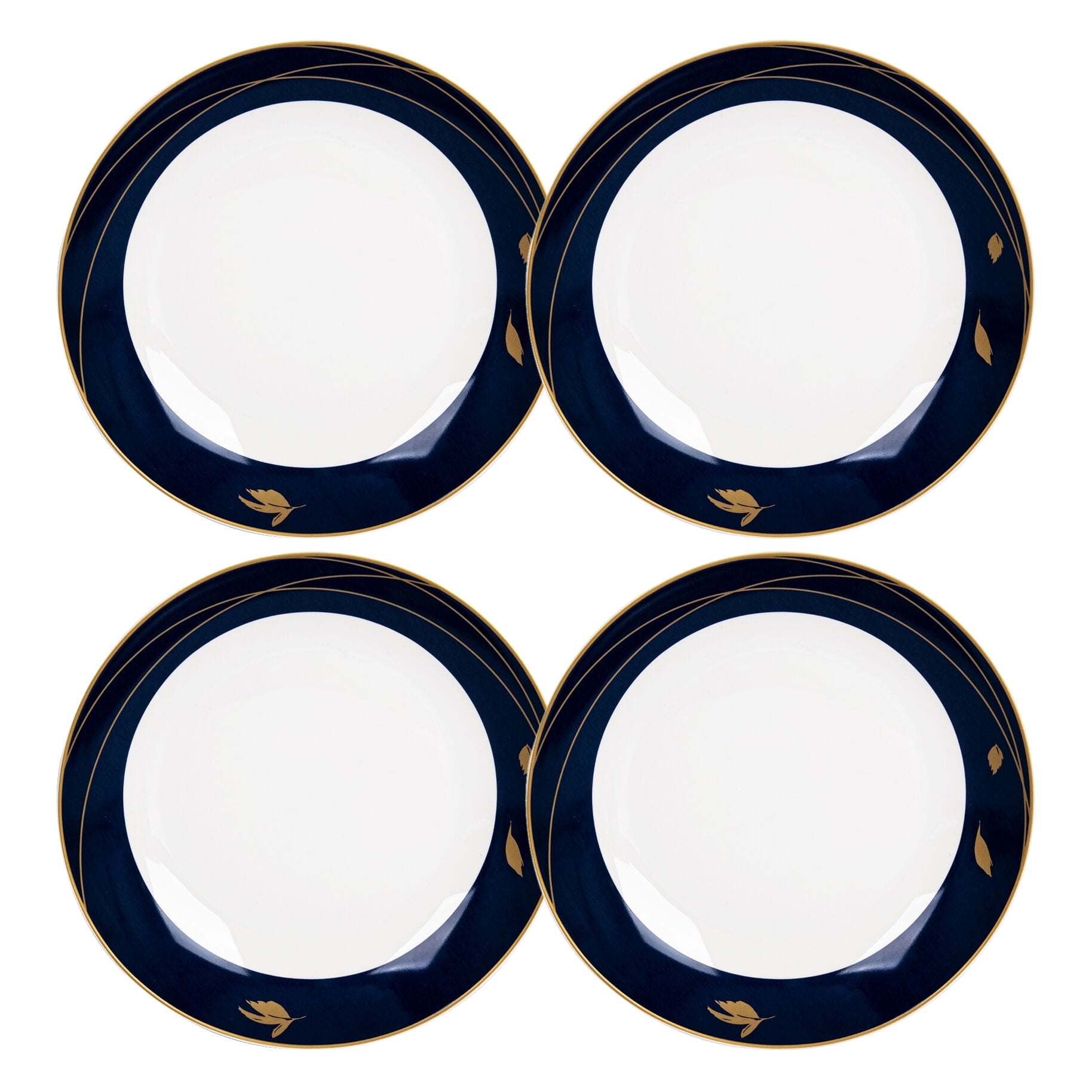 Mizuki Bone China Deep Plate Set of 4 Dinner Bowl Set Soup Plates 8.5 ...