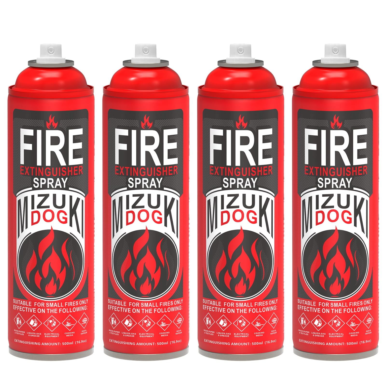 Mizuki Dog Portable Fire Extinguisher Spray with Wall Mount Bracket ...