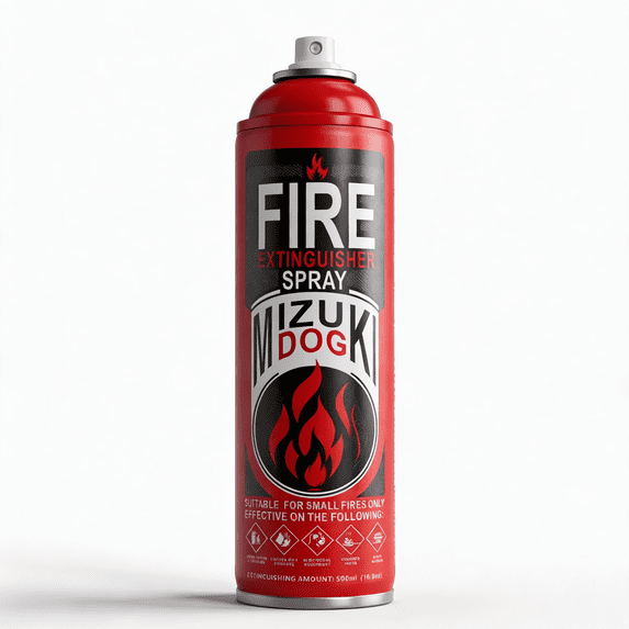 Mizuki Dog Portable Fire Extinguisher Spray with Wall Mount Bracket ...