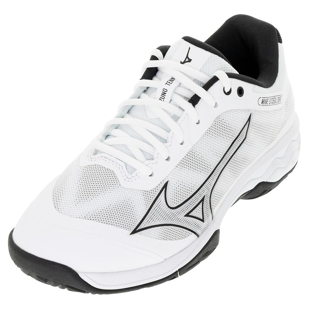 Mizuno Men`s Wave Exceed Light AC Tennis Shoes White and Black ( 11.5 ...