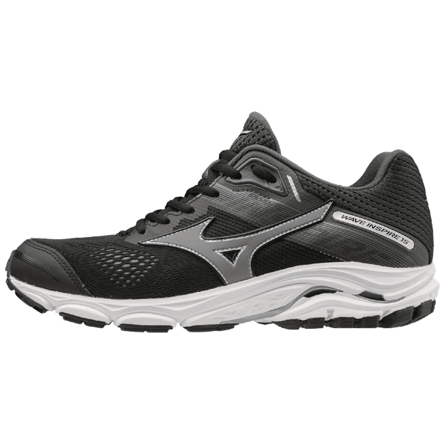 Mizuno Men's Wave Inspire 15 Running Shoe, Size 8.5, Black-Dark Shadow ...