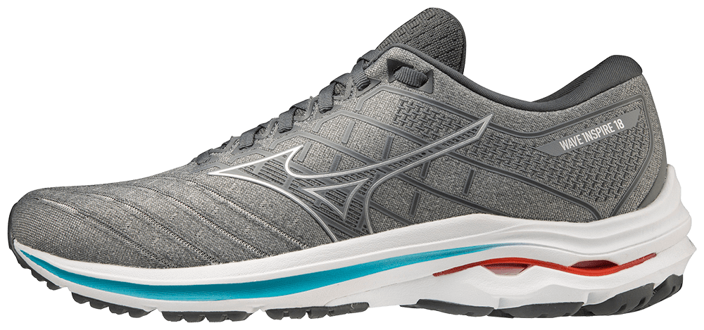 Mizuno Men's Wave Inspire 18 Running Shoe, Size 9, Ultimate Grey-Silver ...