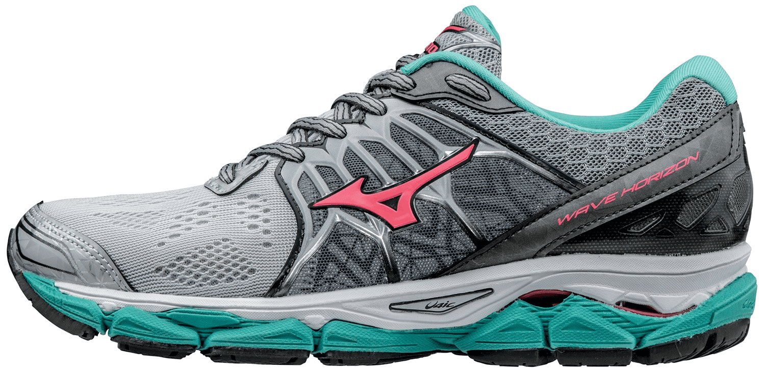 Mizuno Women's Wave Horizon Running Shoe, Size 8.5, Silver-Pink (7313 ...