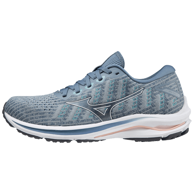 Mizuno Women's Wave Rider 25 Waveknit™ Running Shoe, Size 6.5, Quarry-Vapors Grey (9Uvg ...