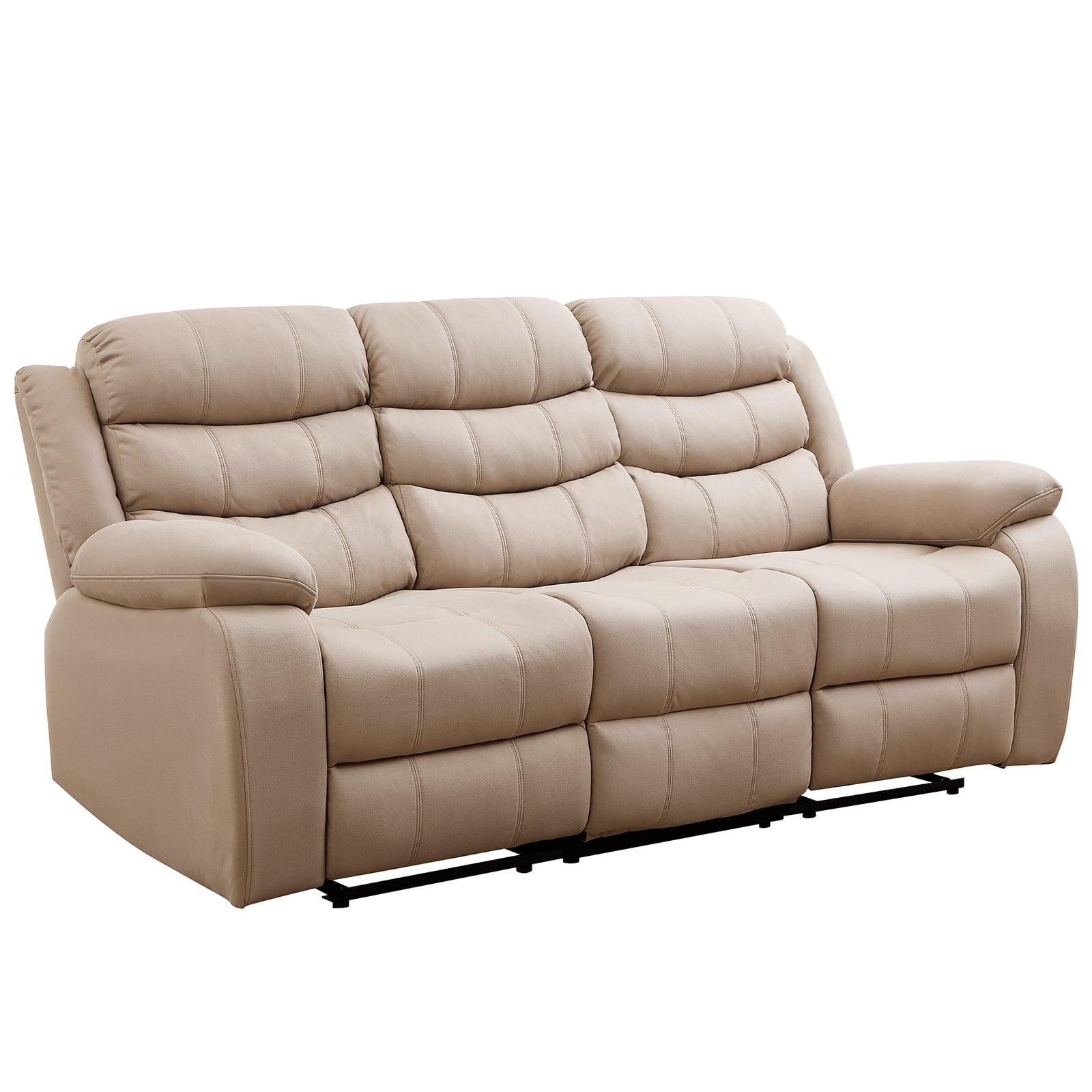 Mjkone 3 Seater Reclining Sofa, Manual Reclining Couches, Sofa Recliner ...