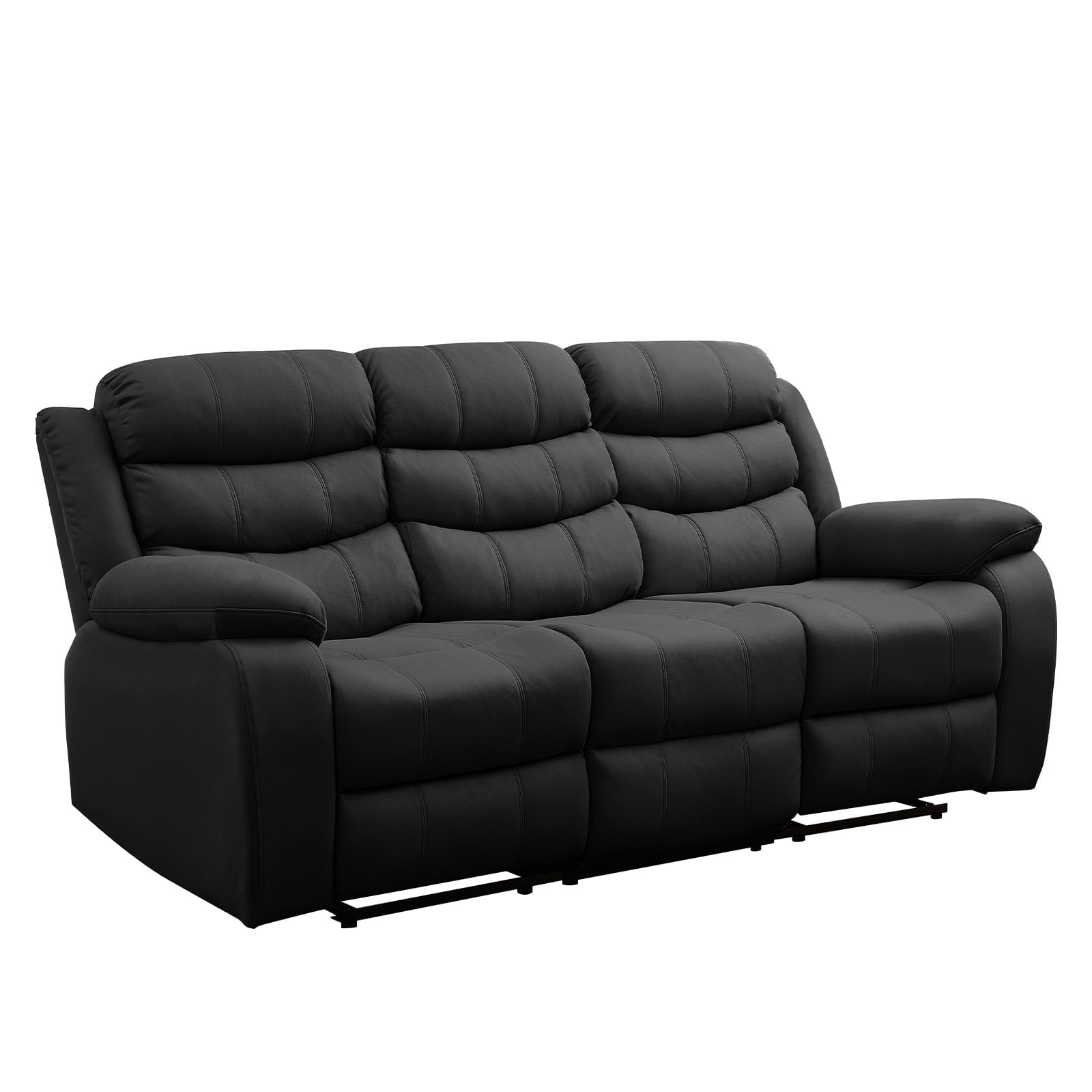 Mjkone 3 Seater Reclining Sofa, Manual Reclining Couches, Sofa Recliner ...