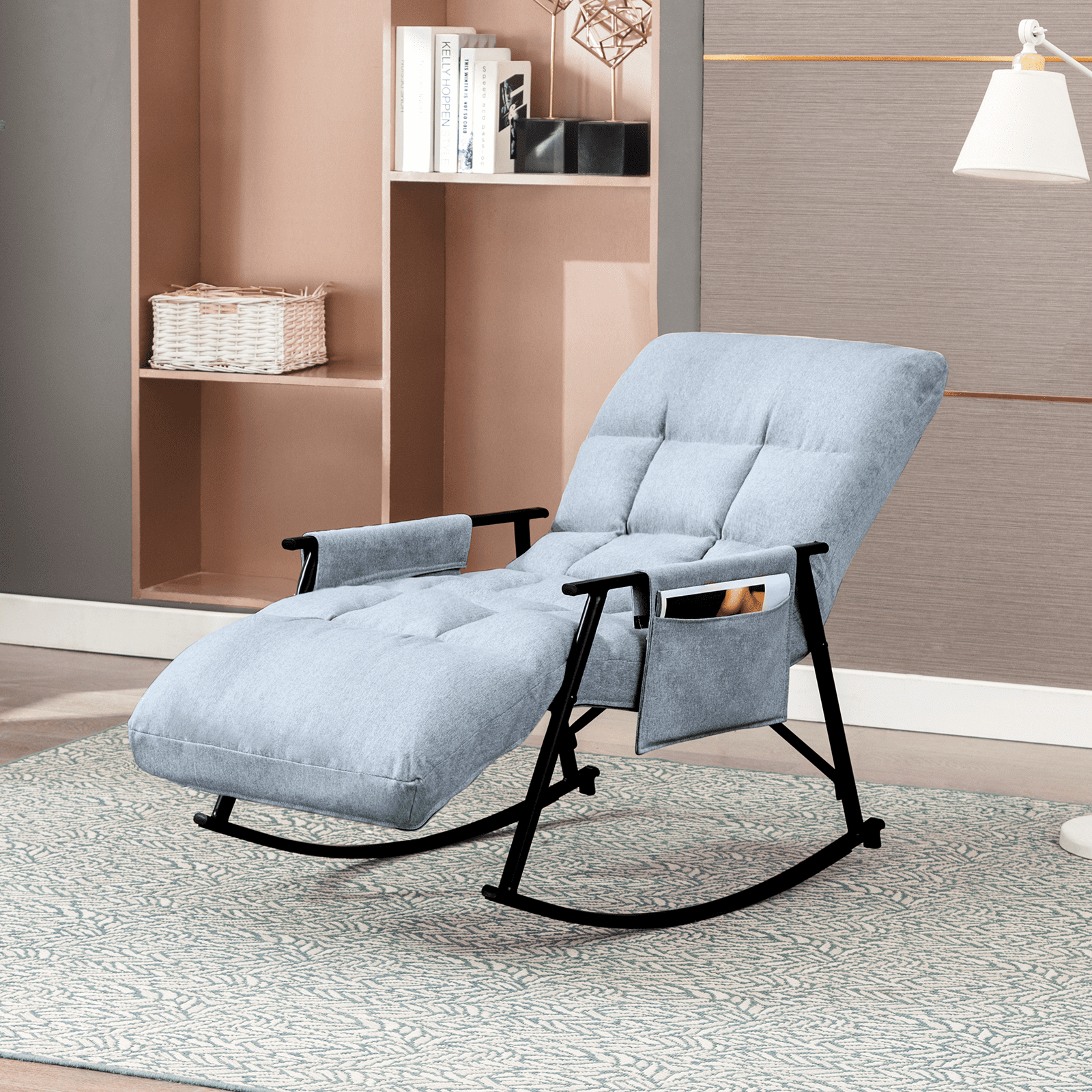 Mjkone Adjustable Rocking Chair, Lounge Chair, Can Lie or Sleep Lazy ...