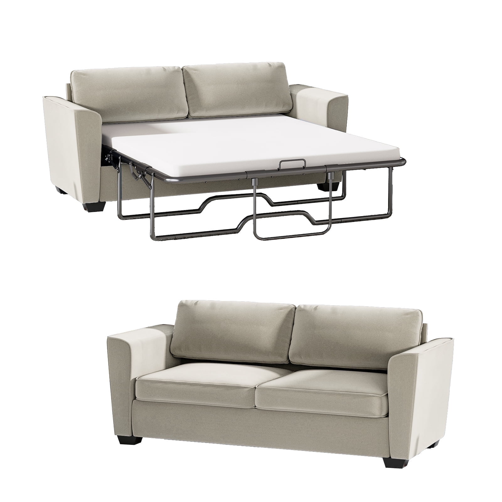 Mjkone Full Pull Out Sofa Bed,Loveseat Sleeper Sofa with Mattress,2-in ...