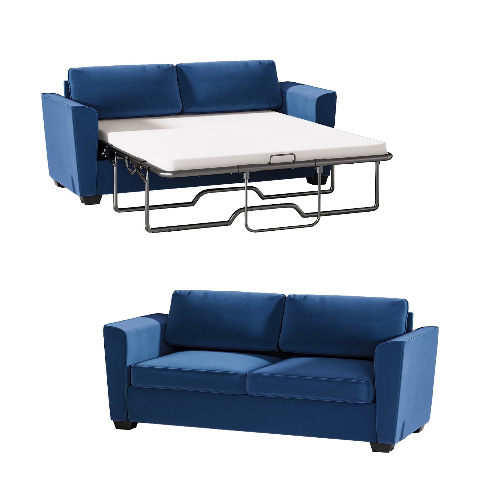 Mjkone Full Pull Out Sofa Bed,Loveseat Sleeper Sofa with Mattress,2-in ...