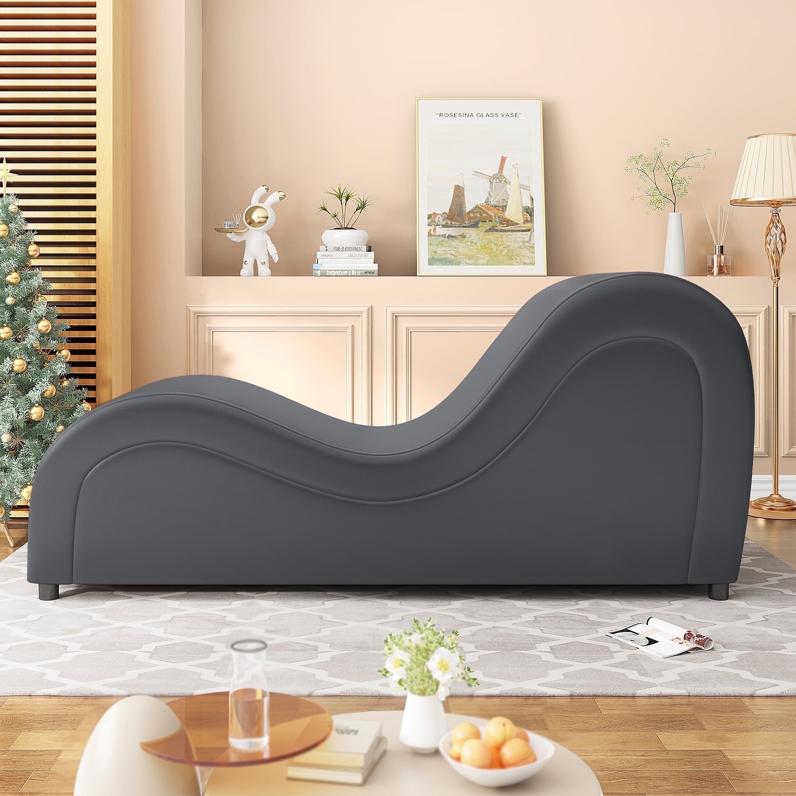 Mjkone Yoga Sofa for Adults, PU Yoga Chair for Exercise, Curve Yoga ...