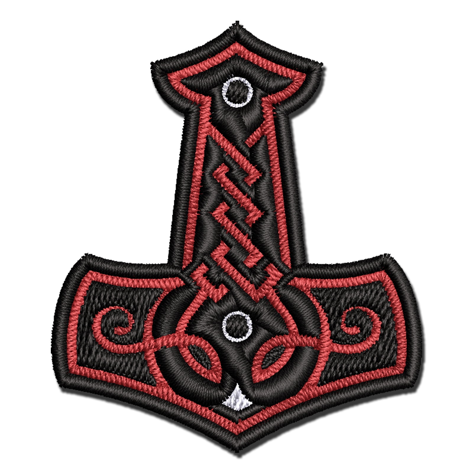 Mjolnir Symbol Norse Viking Hammer of Thor Applique Multi-Color ...