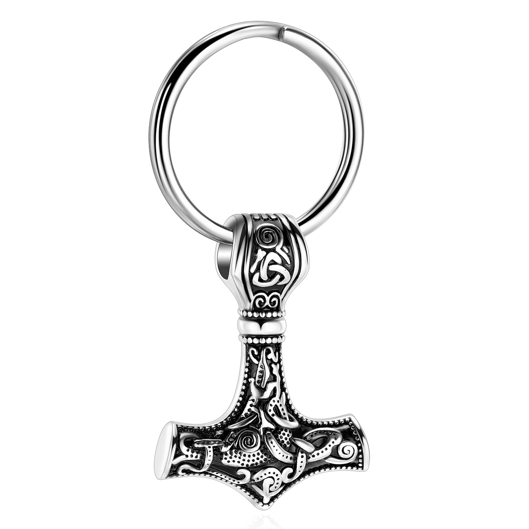 Mjolnir Thors Hammer Urn Necklace for Ashes for Men Celtic Nordic ...