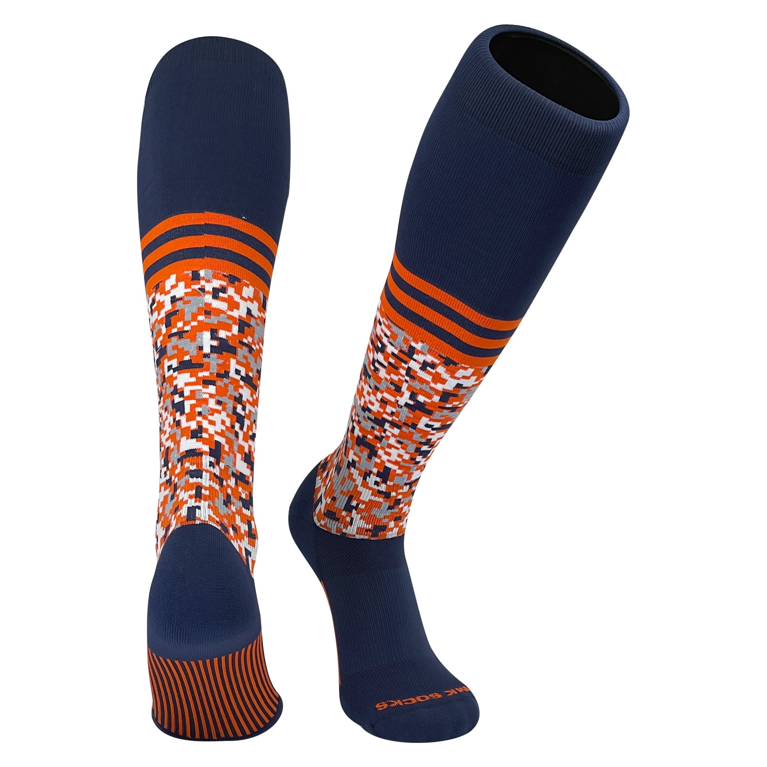 Mk Socks Digital Camo Stripe Navy Orange Knee-High Long Sports Socks ...