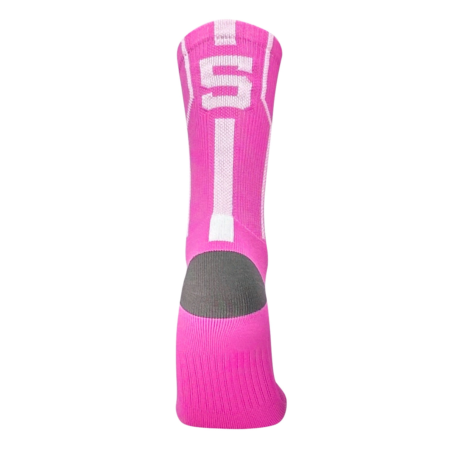 Mk Socks Player ID Jersey Number SINGLE Crew Sock - Hot Pink, White ...
