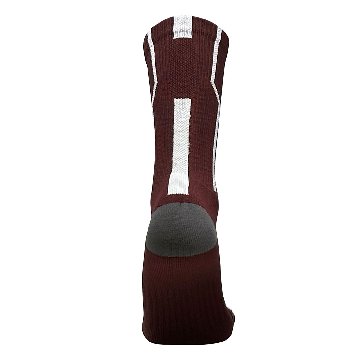 Mk Socks Player ID Jersey Number SINGLE Crew Sock - Maroon, White ...