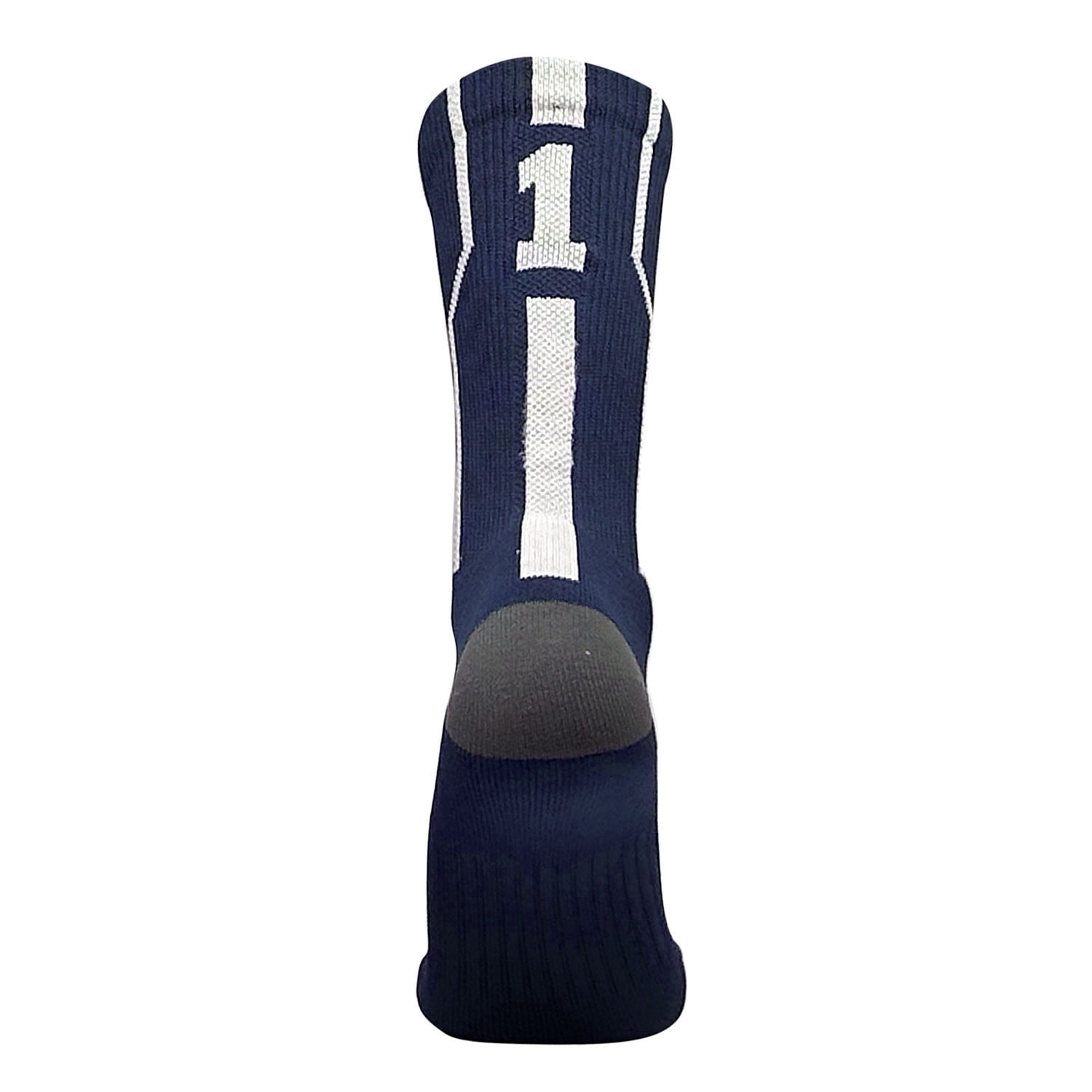 Mk Socks Player ID Jersey Number SINGLE Crew Sock - Navy Blue, White ...