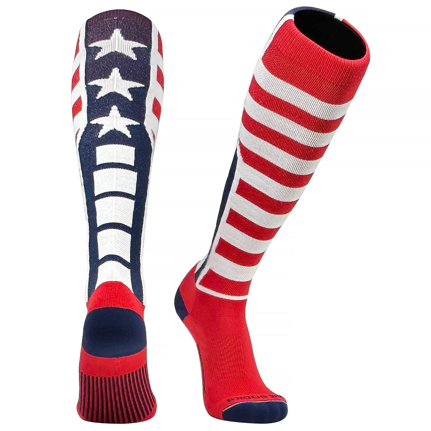 Mk Socks USA Flag Baseball, Football, Soccer Knee High Socks - Navy Red ...