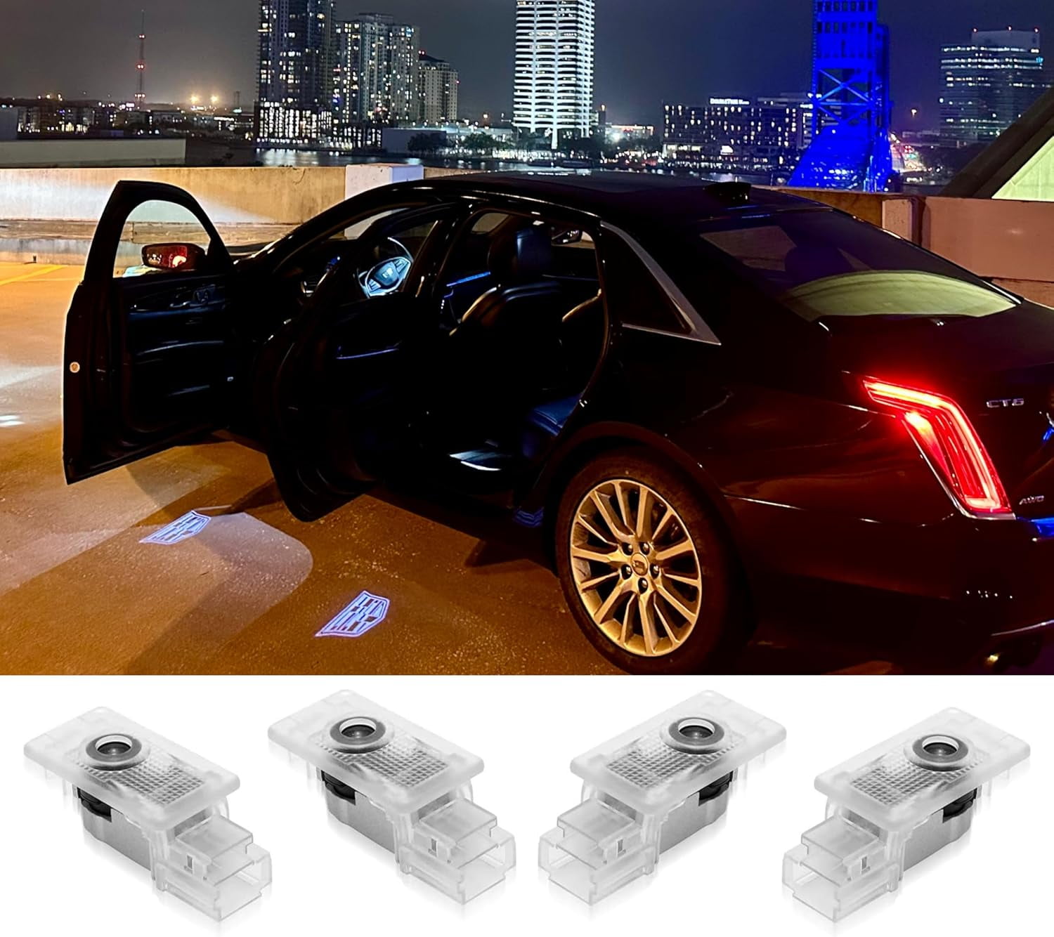 MkFlip 4PC, Exclusive Car Door Lights Logo LED Door Projector Lights ...