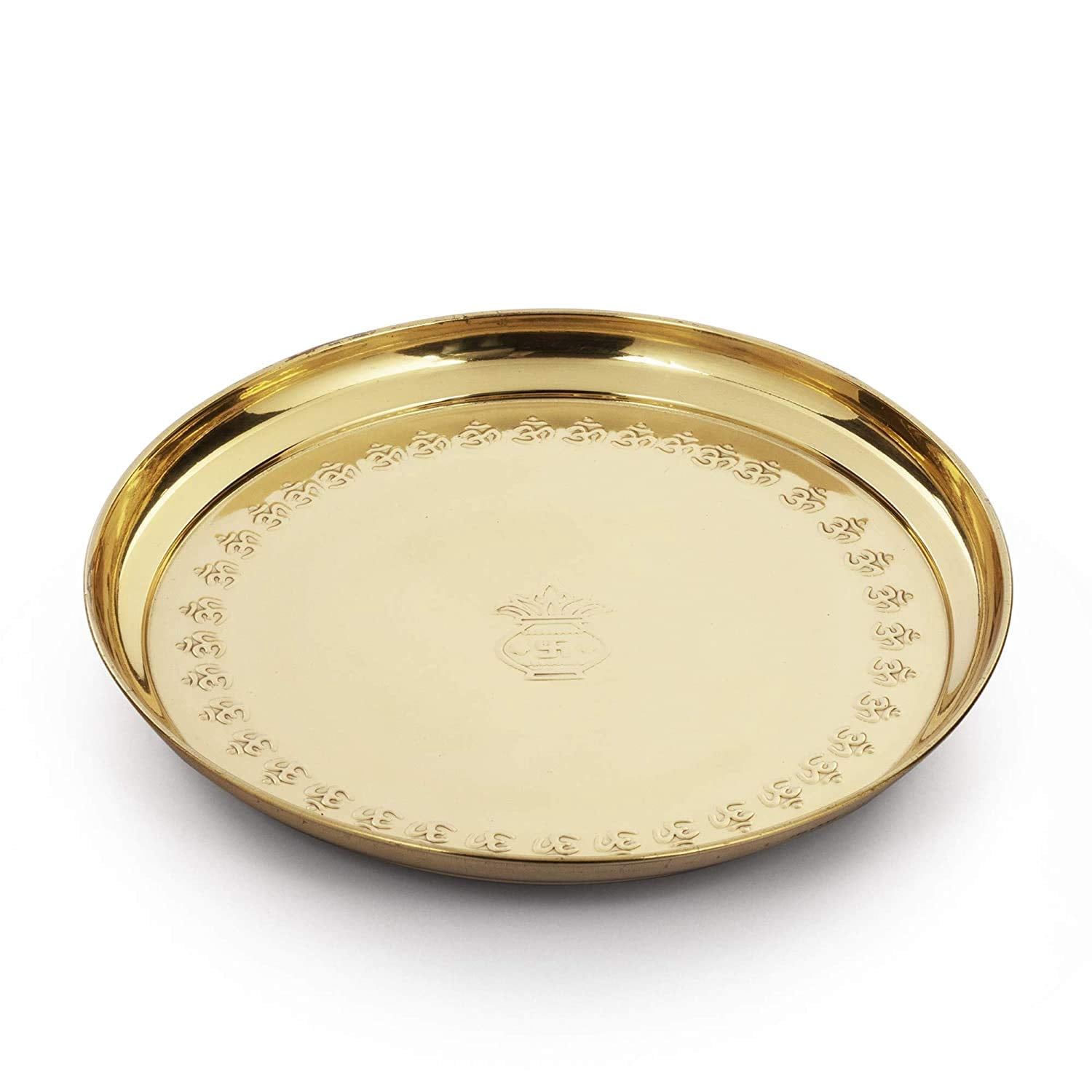 Mkd2 Rise Brass Pooja Plate I Aarti Puja Thali for Festival Home Temple ...
