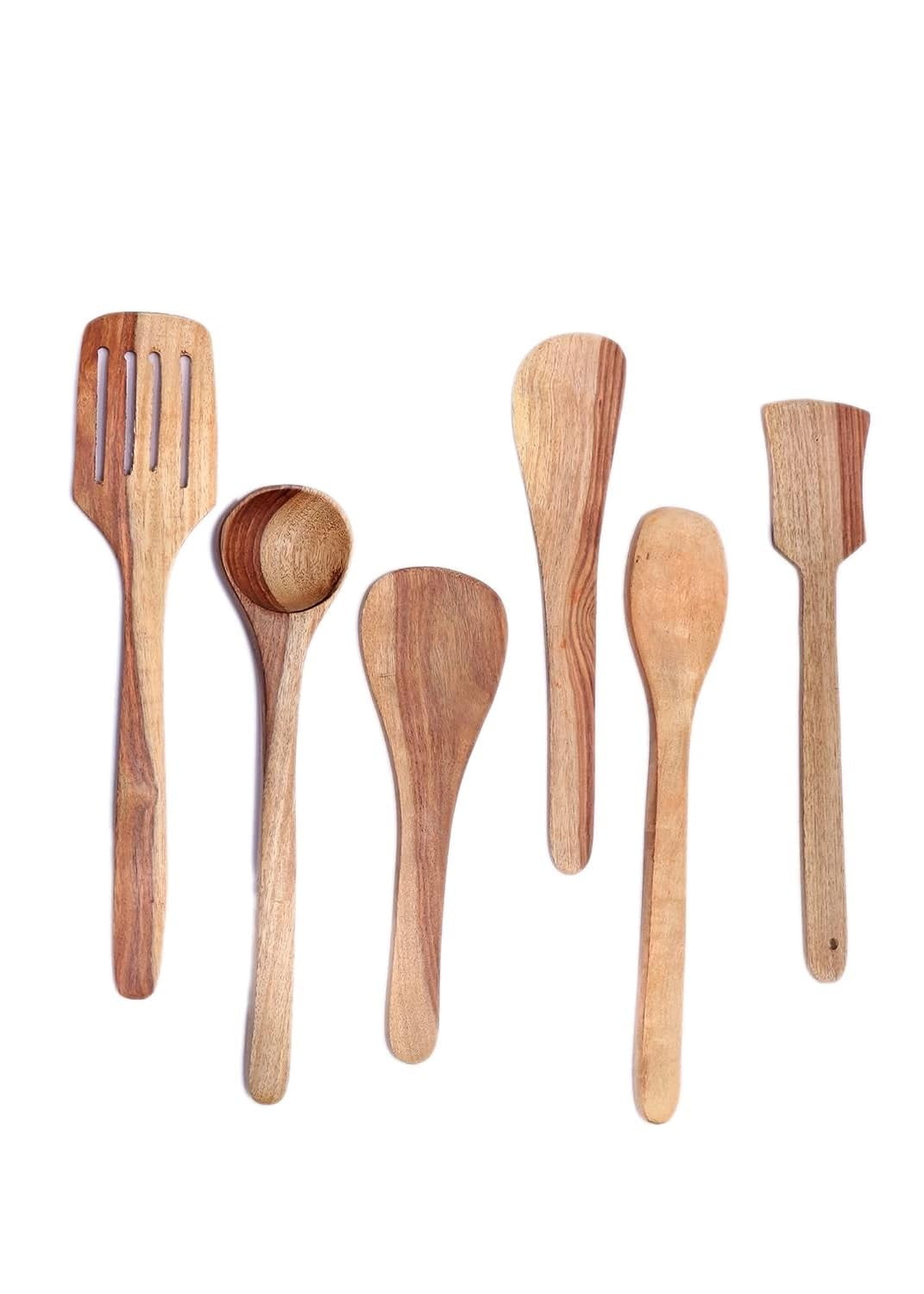 Mkd2 Rise Handmade Wooden Spatula Set for Kitchen Cooking and Serving ...