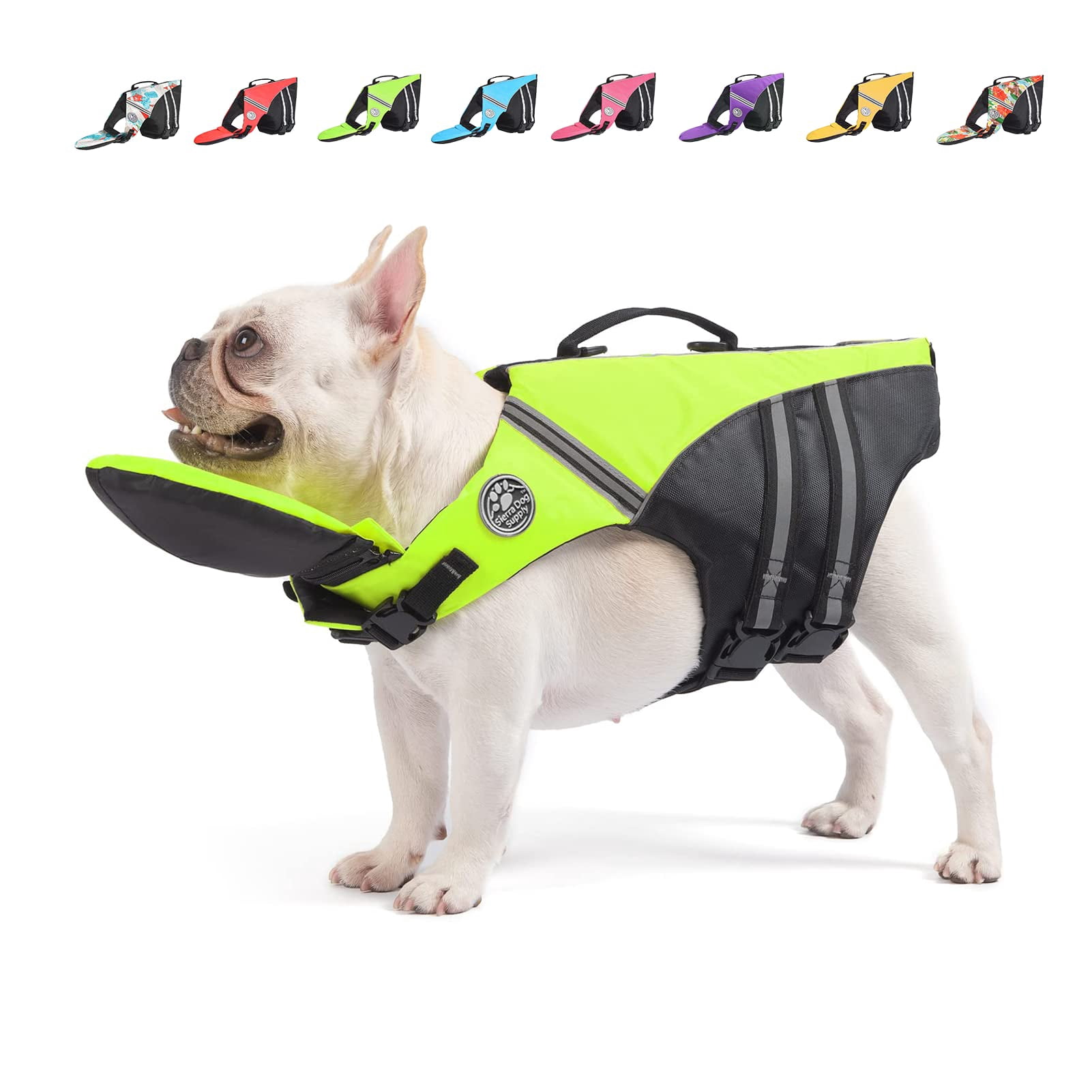 Mklhgty Dog Life Jacket, Reflective Dog Life Vest with Removable Neck ...